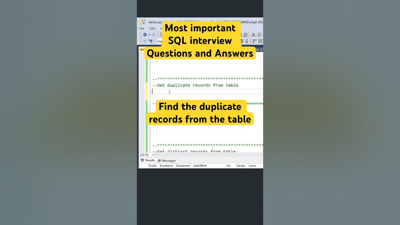 How To Find The Duplicate Records From The Table Shorts Sql Sqlqueries Coding Programming
