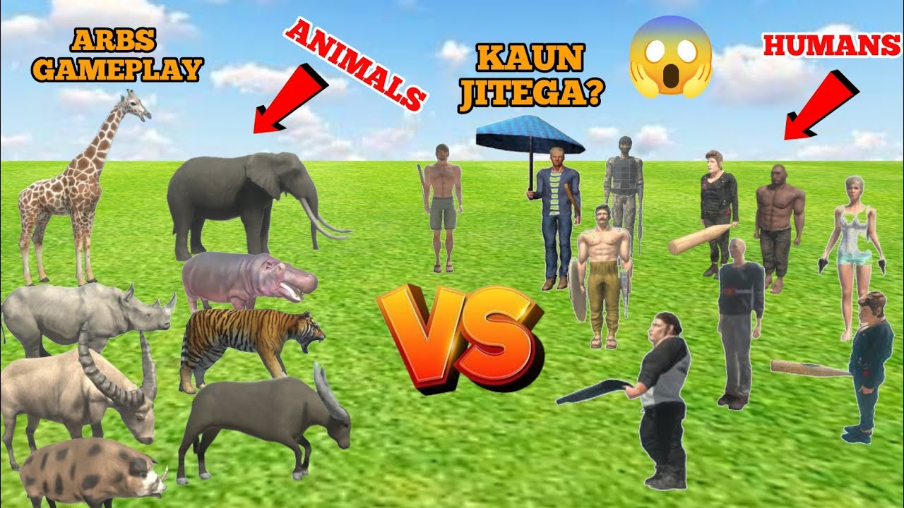 "Animals Vs Humans | Zabardast Battle in ARBS | GamingCt-Yaar" - YouTube