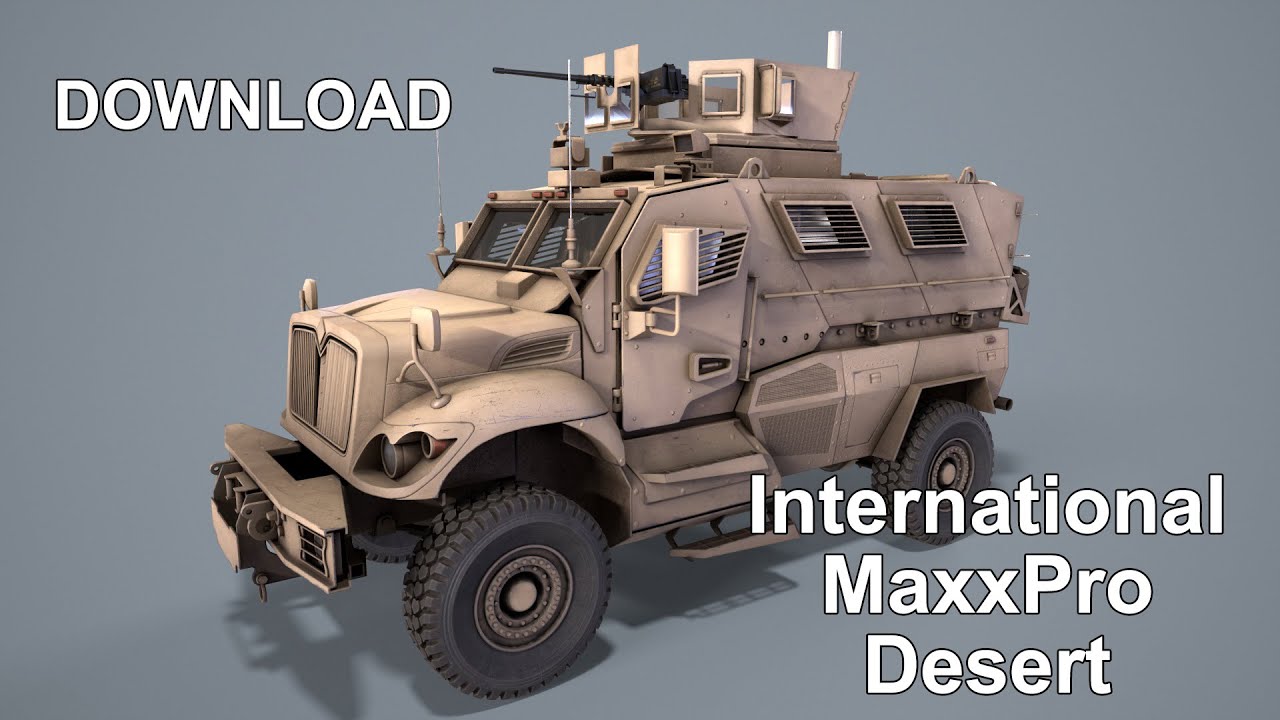 International M1224 MaxxPro Desert 3D Model - YouTube