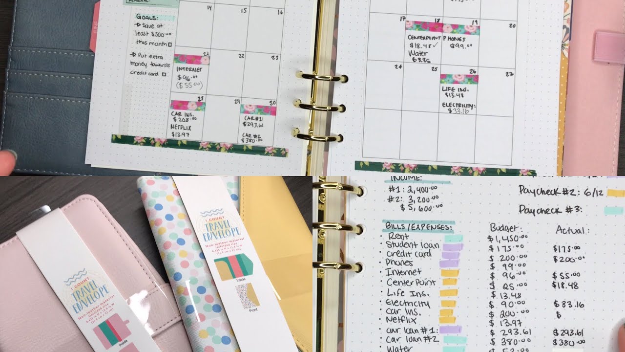 June Expense Tracker | Color Coding & New Cash Envelope Wallets?? - YouTube