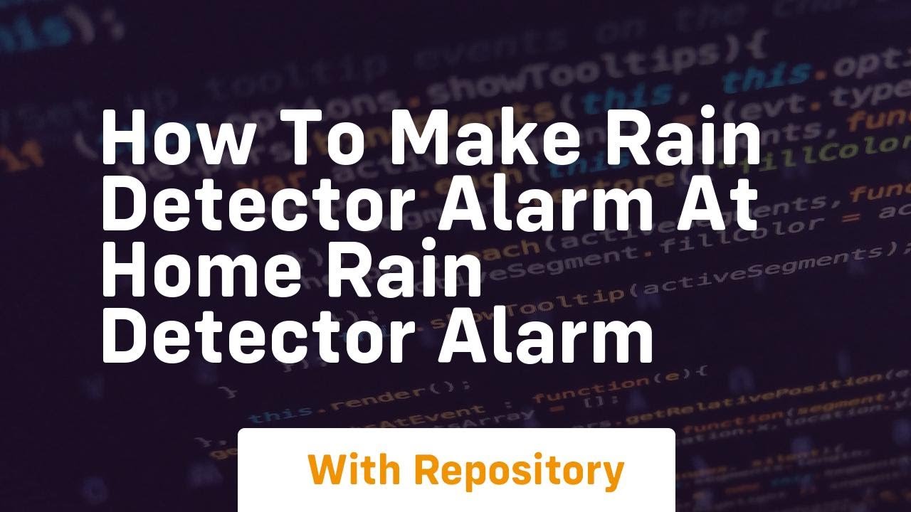 how to make rain detector alarm at home rain detector alarm - YouTube