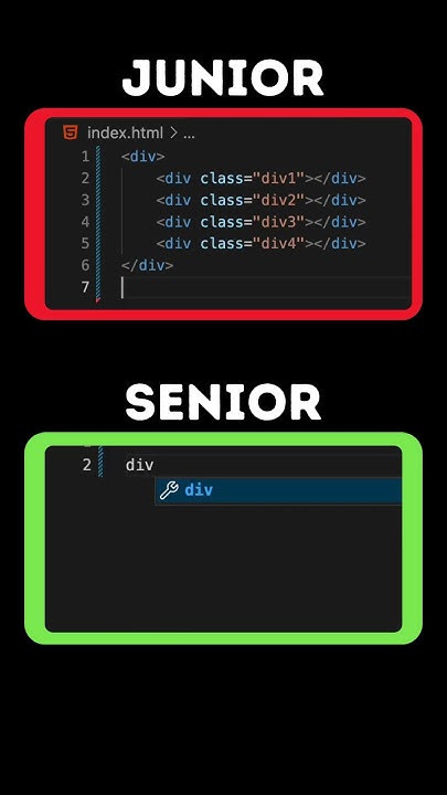 Junior Vs Senior Developer #frontend #webdevelopment #programming - YouTube