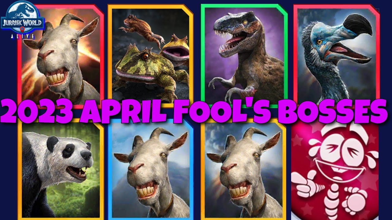 ALL APRIL FOOL's BOSSES 2023 🐸 Jurassic World Alive - YouTube
