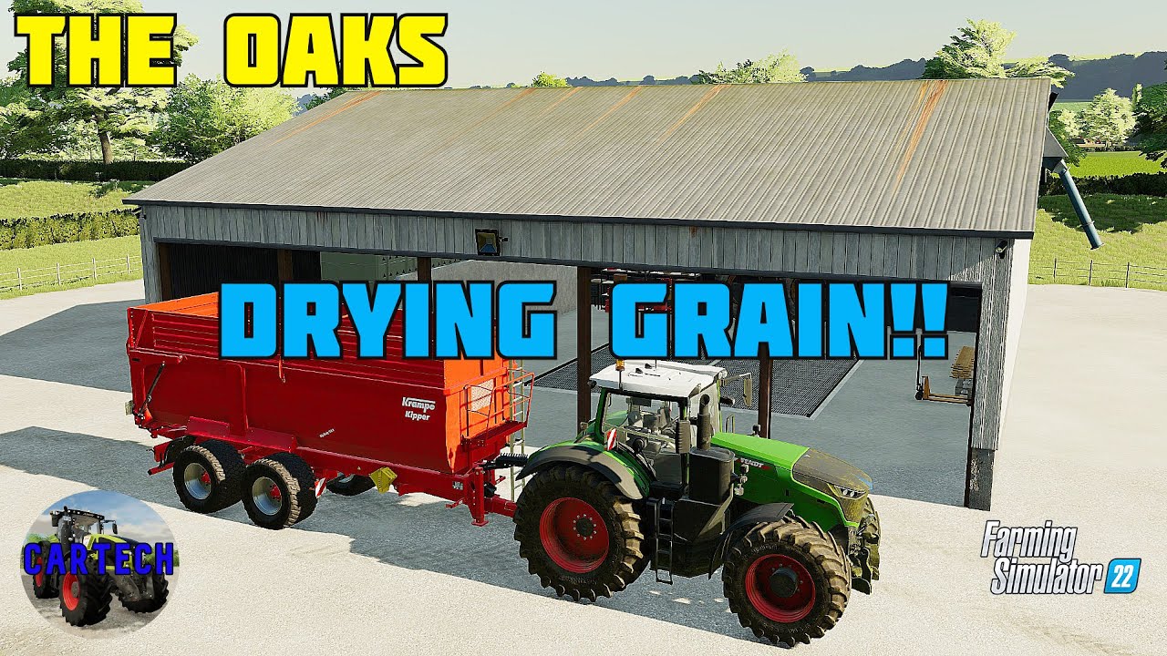 DRYING OUR GRAIN - The Oaks - Ep 29 - FS22 - YouTube