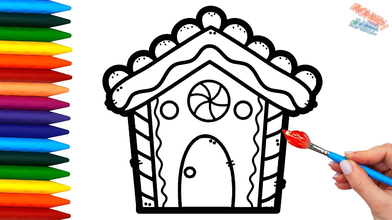 How To Draw Santa's Workshop - YouTube