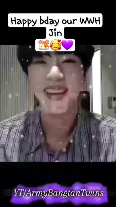 happy bday our WWH Jin 🐹🥰💜 #happyjinday #jinday #btsjin #wwh_jin #shortvideo #ytshorts - YouTube