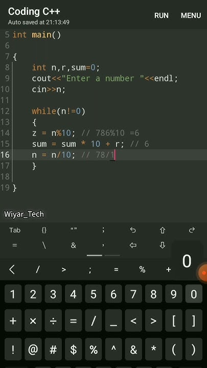 Reverse Of a number | C++ programming Examples for beginners # ...
