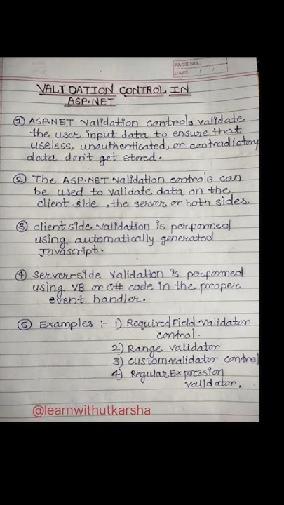 Validation control in asp.net | #youtubeshorts #shortsvideo #shorts #aspdotnet #aspdotnetcore ...