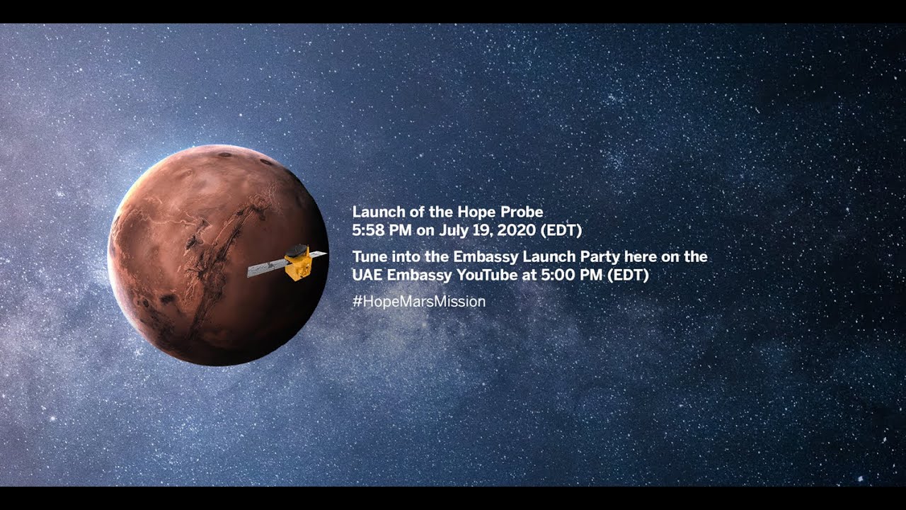The Launch of the Emirates Mars Mission -- UAE Embassy Virtual Watch ...