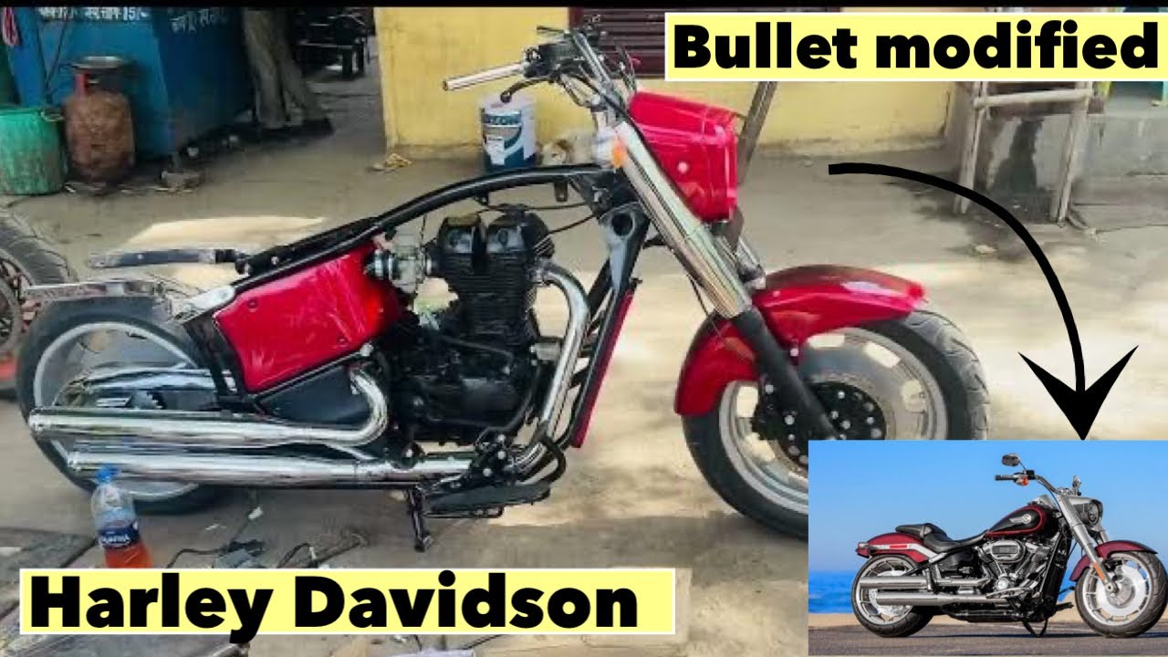 Bullet modification to Harley Davidson fat boy 🔥🔥 | bullet को harley ...