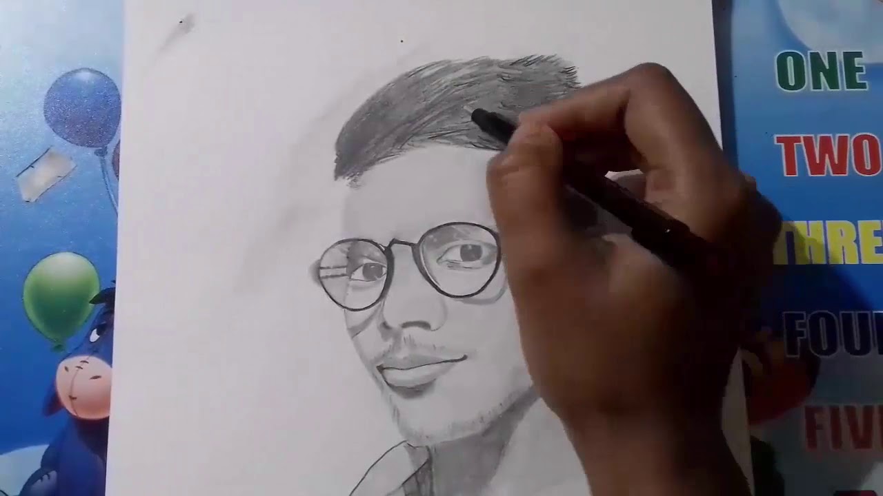 How to draw a face - YouTube