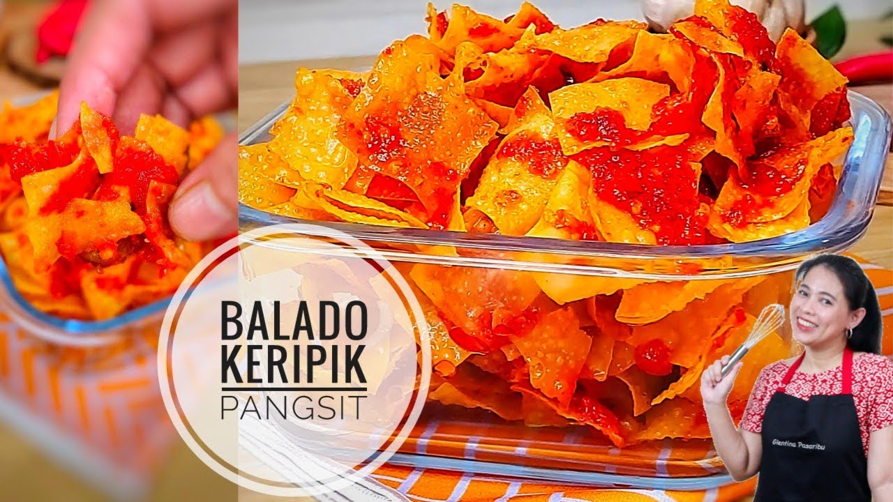 NGEMIL PEDES ENAK! KERIPIK PANGSIT BALADO - YouTube