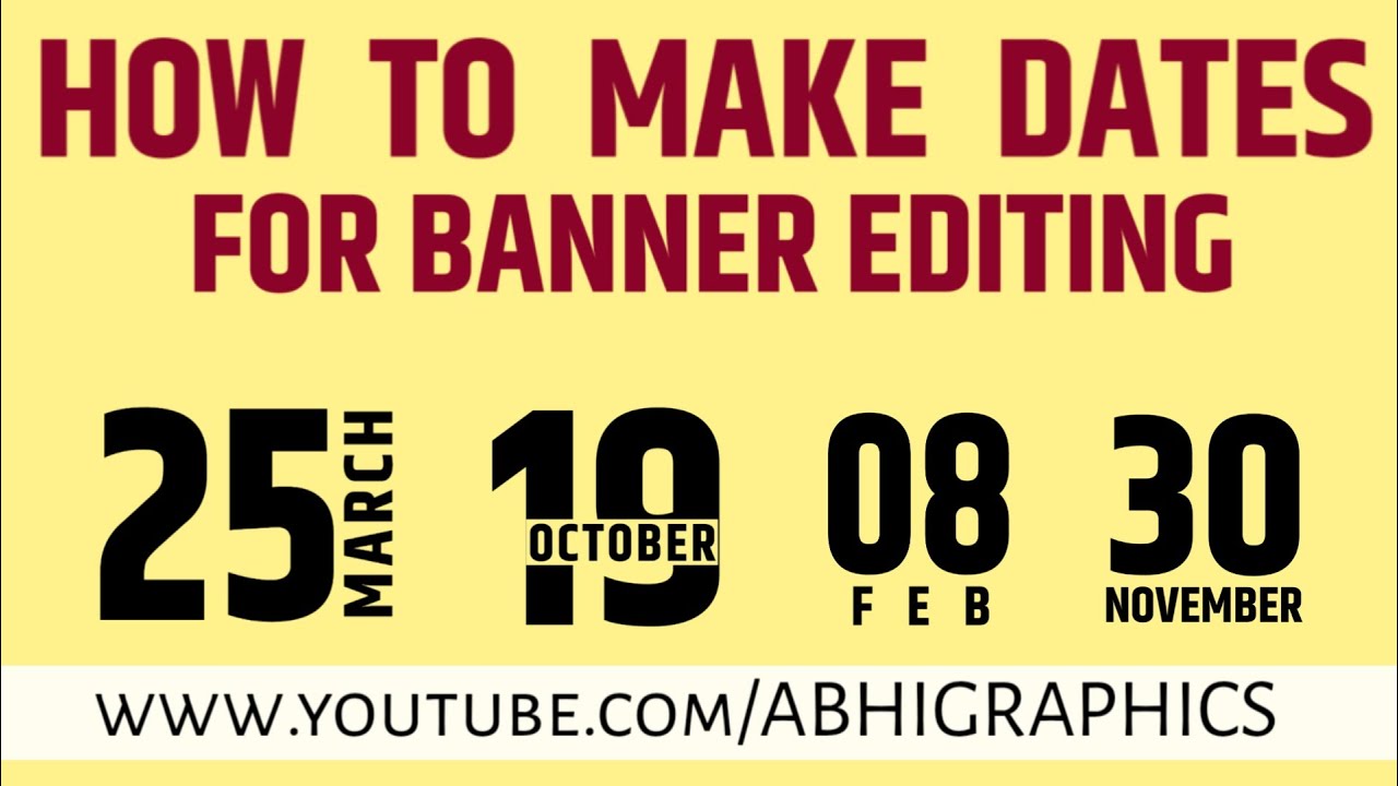 How To Make Birthday Dates | Design Tutorial | Festival Dates - YouTube