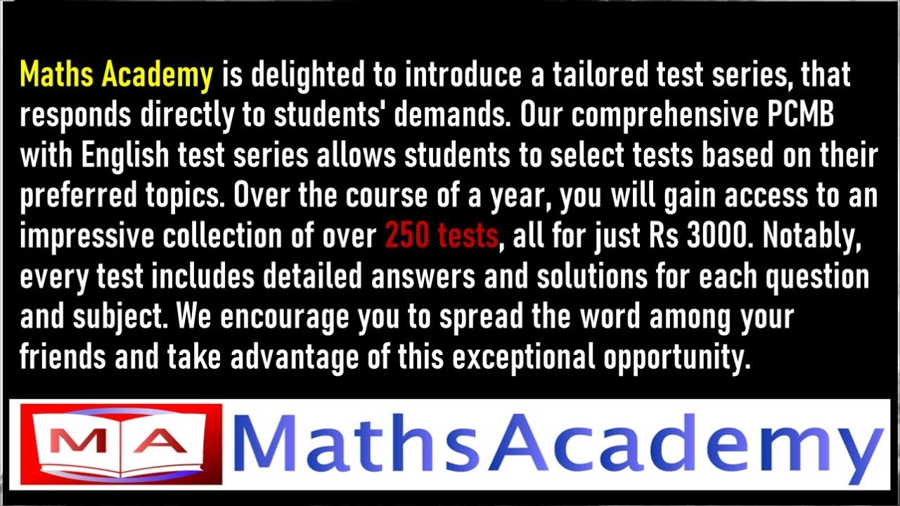 TEST SERIES FOR CLASS 6 TO 12 - YouTube