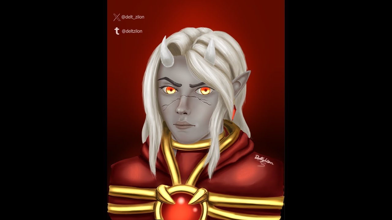 Brimstone Witch Calamitas portrait timelapse (Terraria Calamity Mod ...