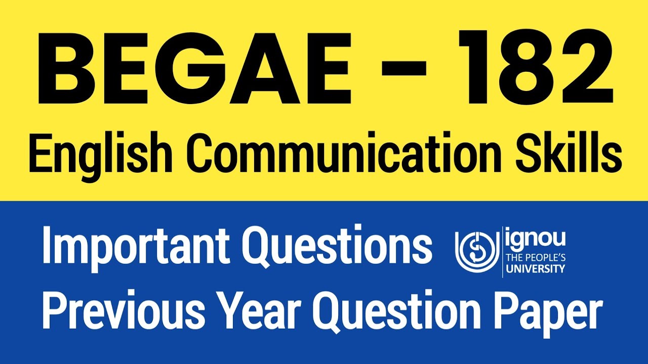 BEGAE 182 Sample Paper 2 Important Question | BEGAE 182 Previous Year ...