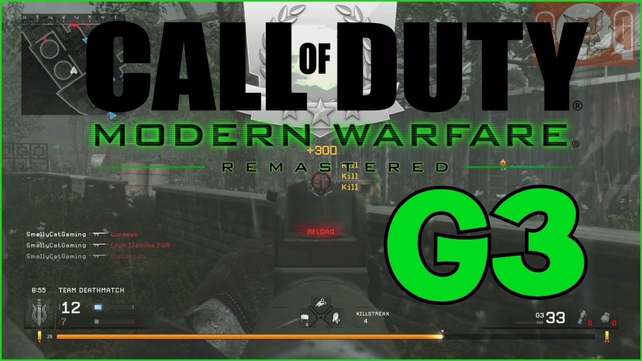 Call of Duty 4 Modern Warfare Remastered - G3 Assualt Rifle Gameplay ...