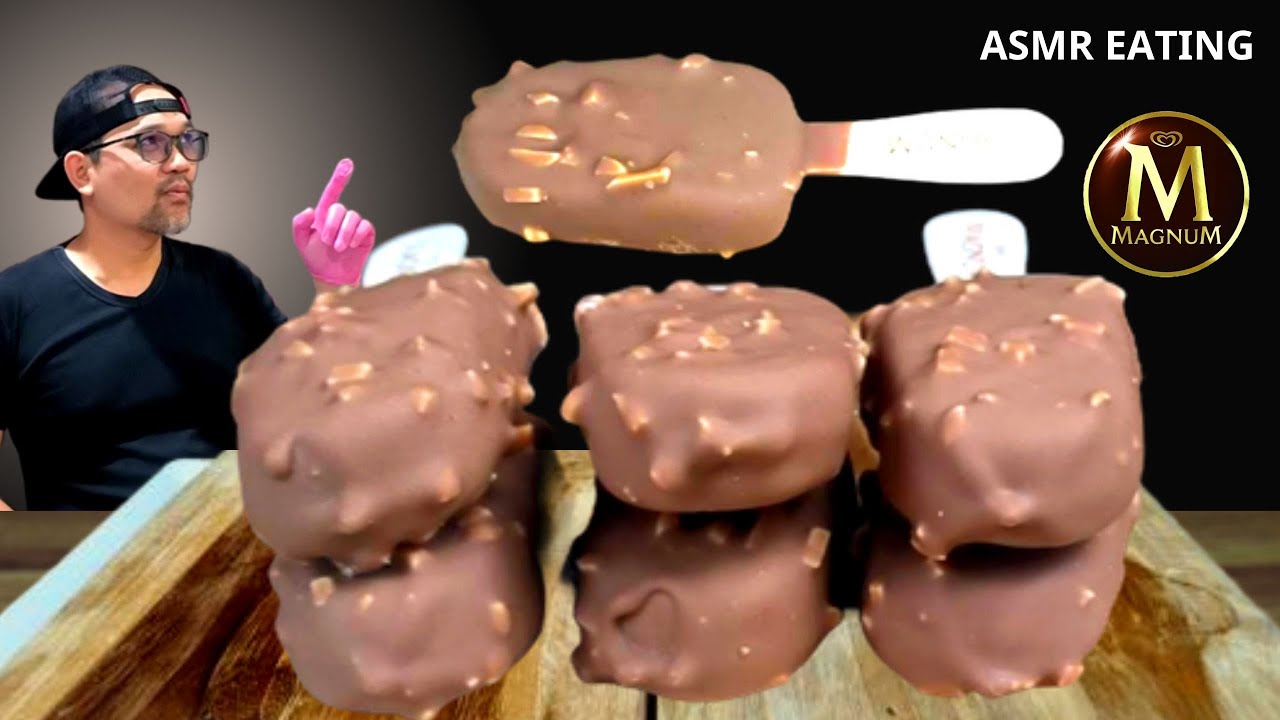ASMR EATING MAGNUM CHOCOLATE ICE CREAM,MUKBANG,No Talking - YouTube