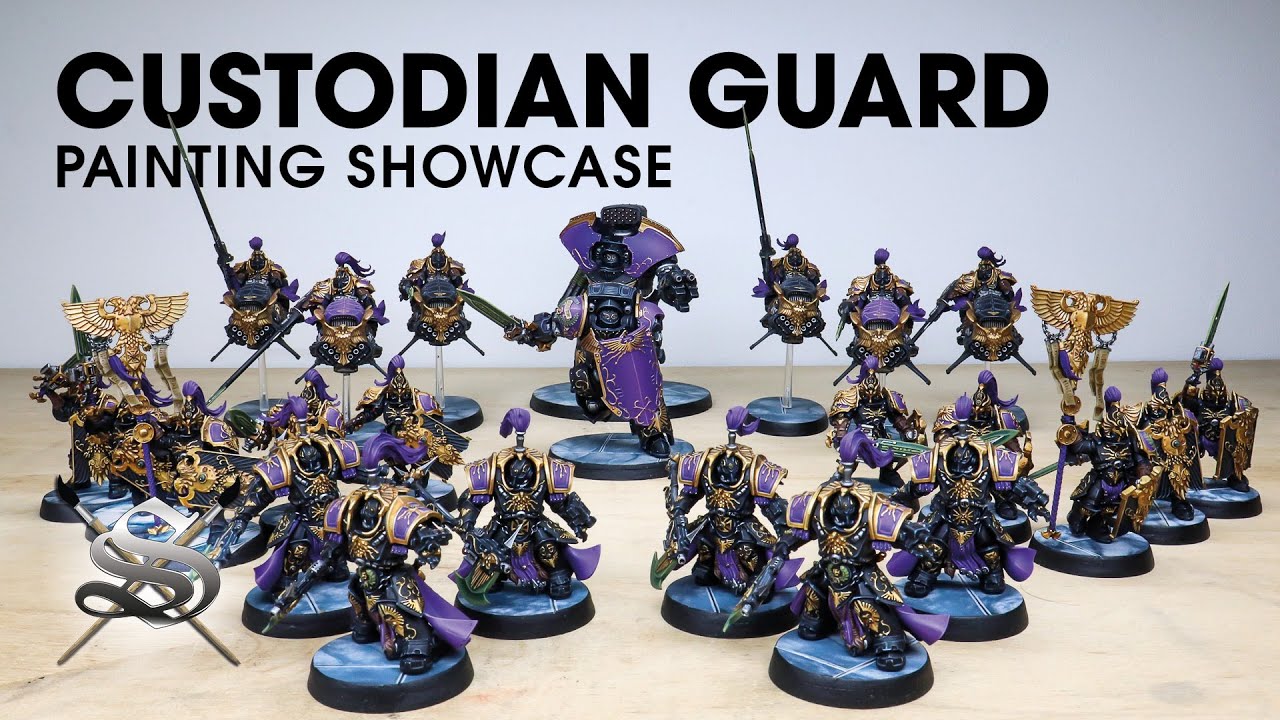 CUSTOM Purple & Black Custodian Guard Army Warhammer 40k Painting ...