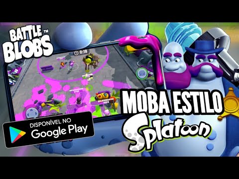SAIU NA PLAY STORE! NOVO MOBA SUPER LEVE ESTILO SPLATOON MOBILE | BATTLE BLOBS GAMEPLAY BR ...