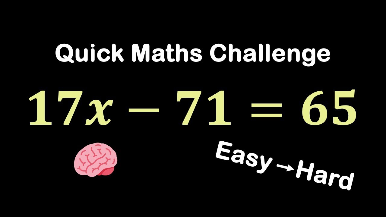 How many did you get right? - Quick Maths Challenge 113 - YouTube