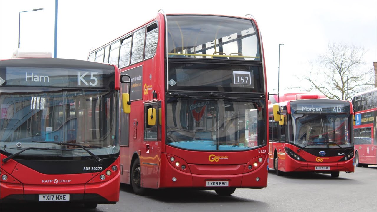 Full Route Visual | London Bus Route 157 | Towards Morden | E120 (LX09 ...