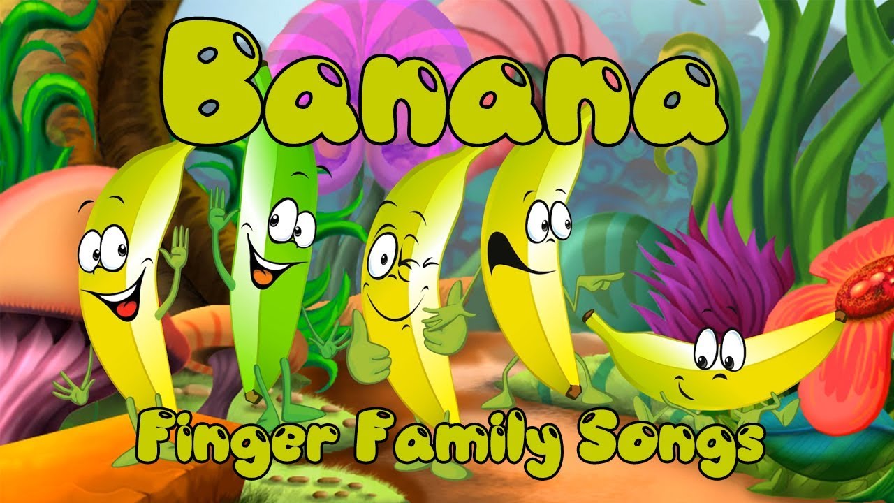 The Finger Family Banana Family Nursery Rhyme | Banana Finger Family ...