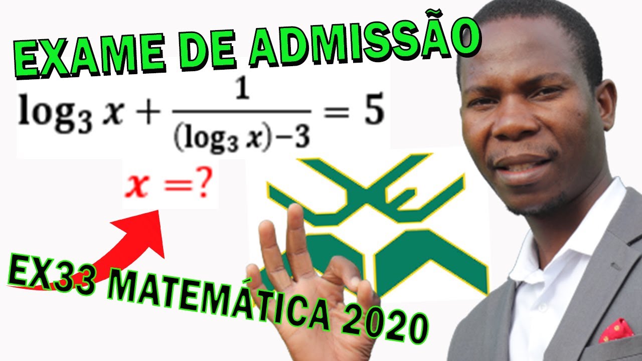 Resolução do Exame de Admissão de Matemática da UEM 2020 | Exercício 33 ...