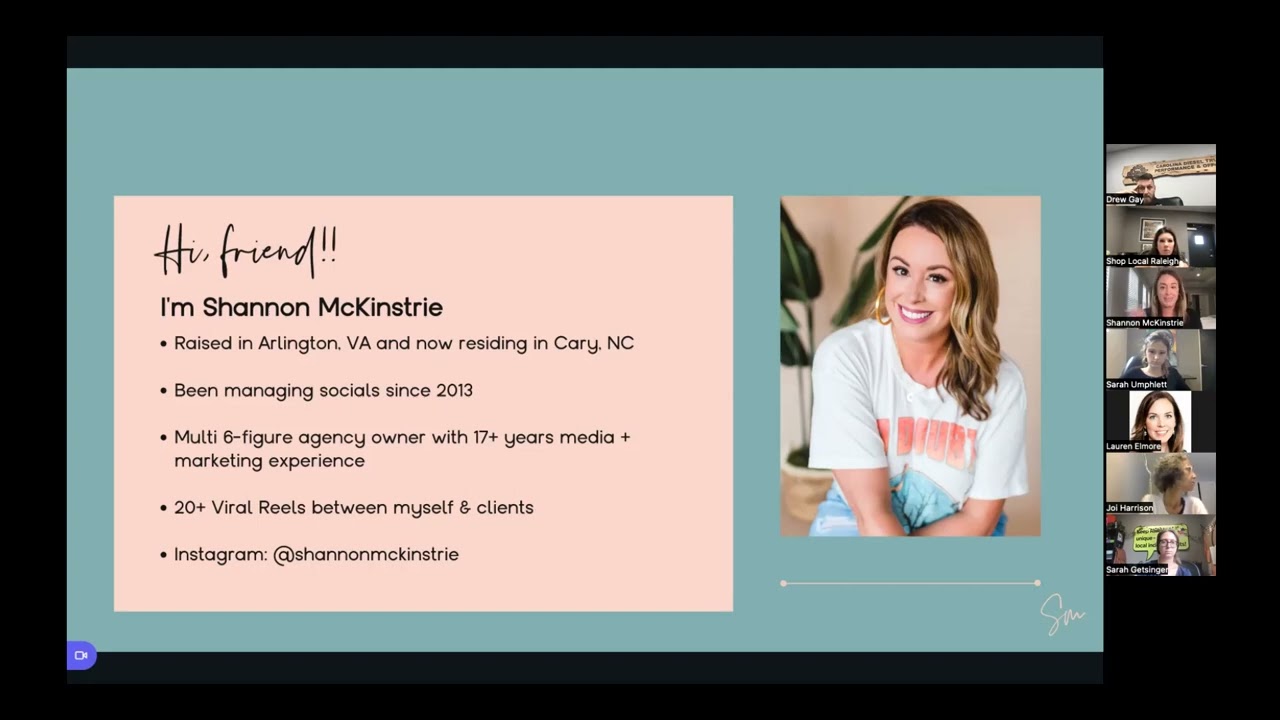 Mastering Reels and Growing your following with Shannon McKinstrie ...