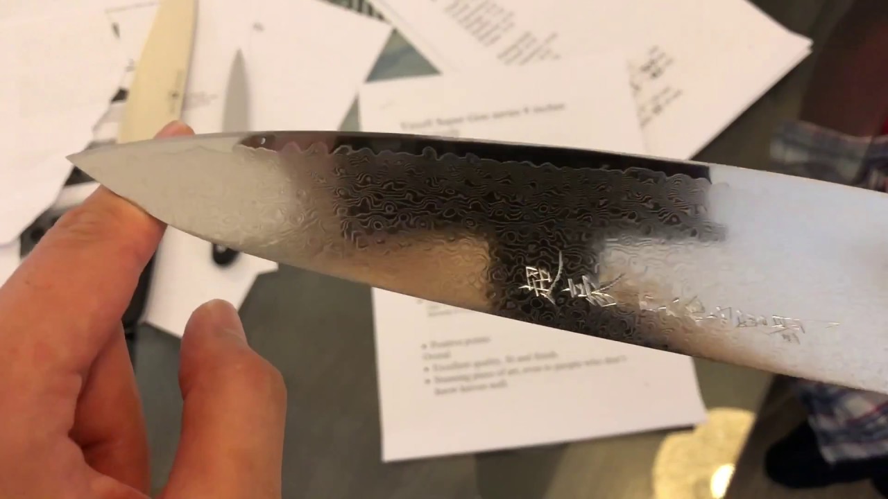 Beautiful Yaxell super Gou chef knife,Yaxell knife,Yaxell,Damascus,sg2 ...
