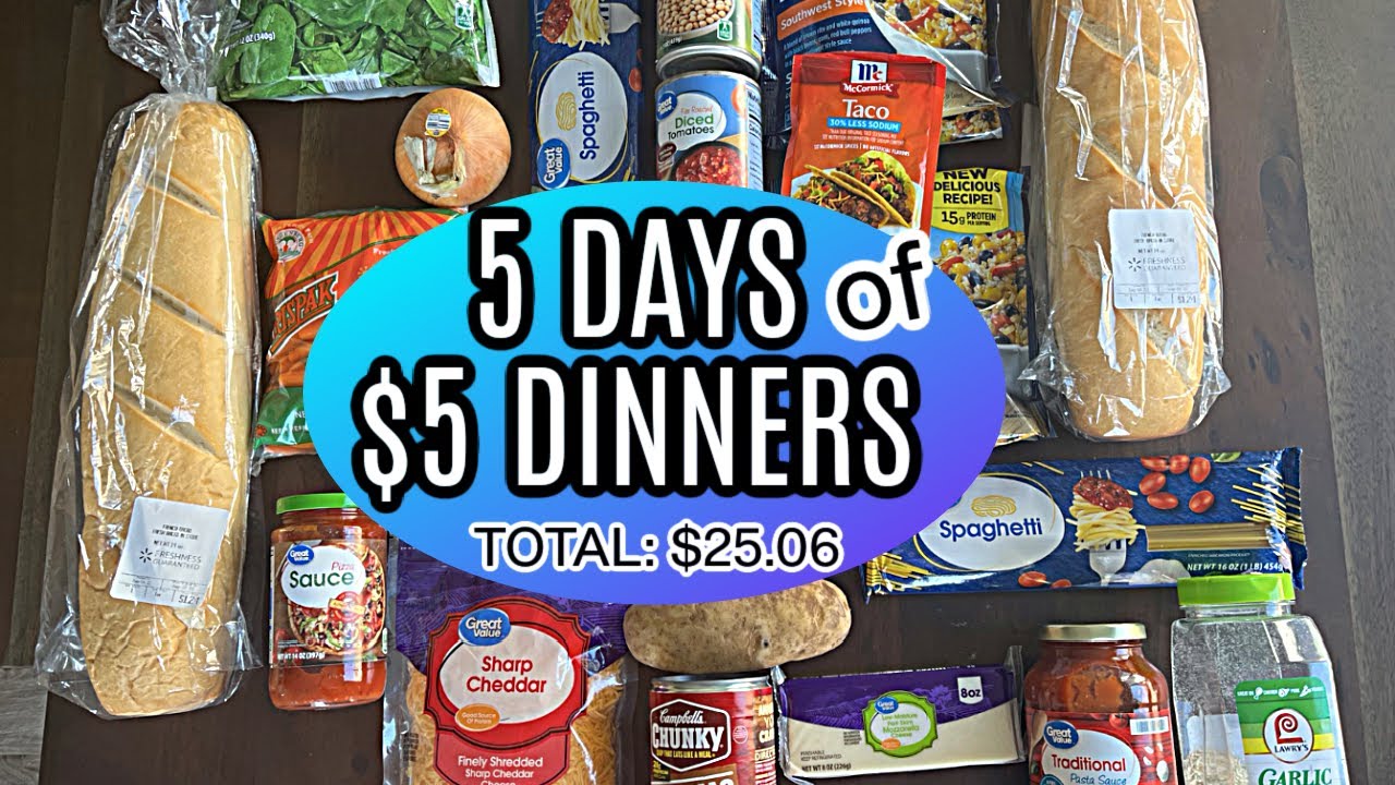 5 Days of $5 Dinners FALL 2022! - YouTube