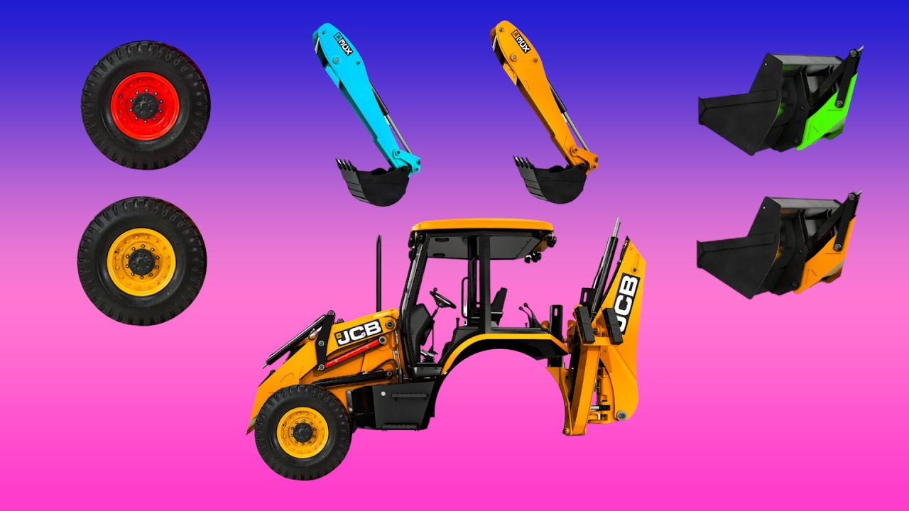 MENEBAK GAMBAR DENGAN BENAR!! JENIS ALAT BERAT JCB EXCAVATOR TRACTOR ...