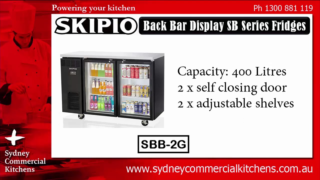 SKIPIO - Back Bar Display SB Series Fridges - YouTube