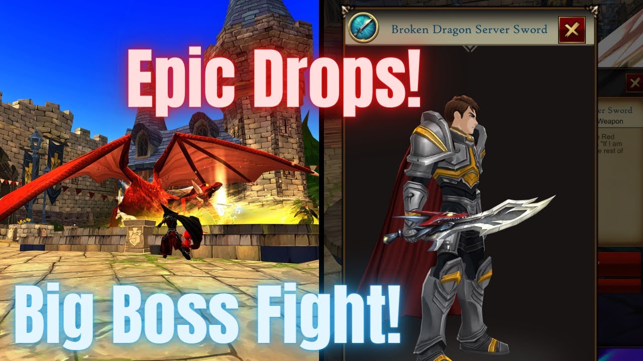 AQ3D Limited Time Event! Red Dragon Boss Fight! RARE Sword & Loot ...