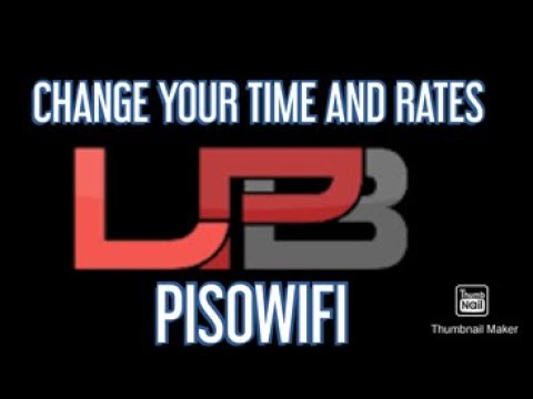 PAANO MAGPALIT NG TIME AT RATES SA IYONG PISOWIFI (LPB SYSTEM). - YouTube