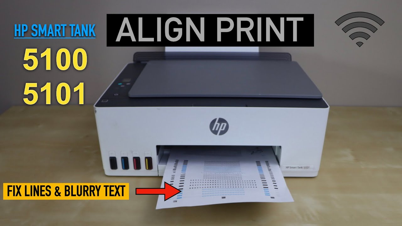 HP Smart Tank 5100, 5101, 5102 Printing Lines & Blurry Text - How To ...