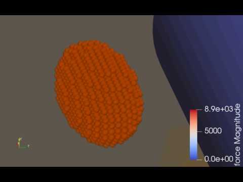 DEM simulation using BOND package - YouTube