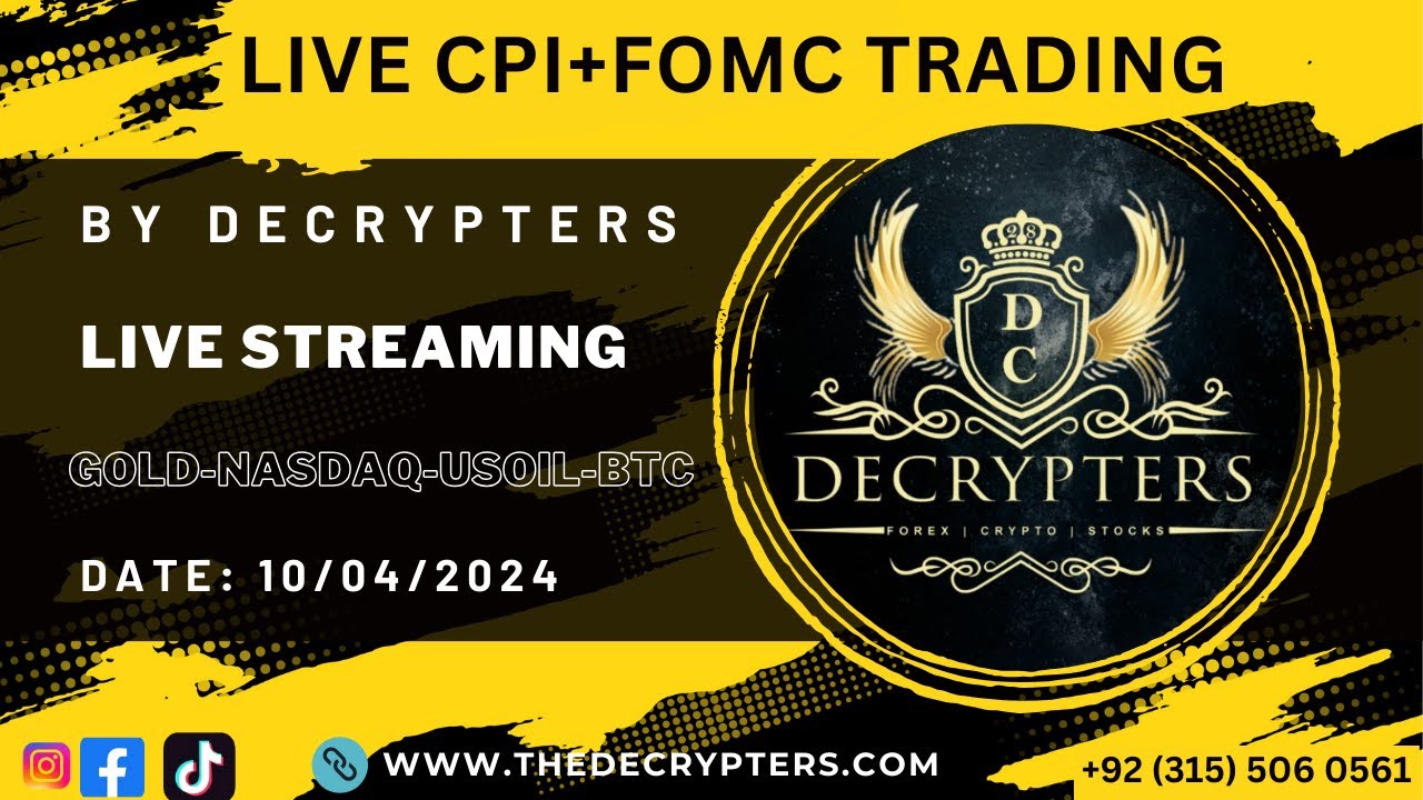 LIVE !! CPI,FOMC NEWS TRADING 10 APR #cpi#fomc #newstrading #decrypters #forex - YouTube