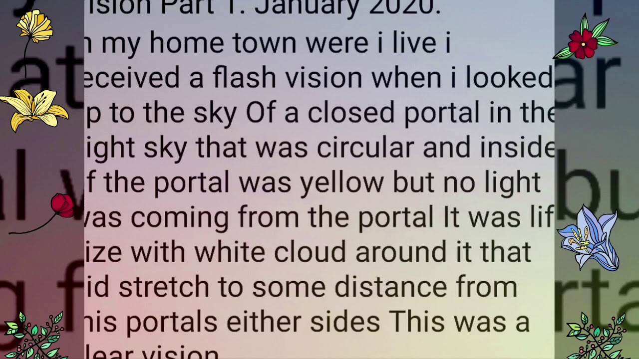 Vision of portal and the Hebrew word ET. #JESUS #GOD #PRAYER - YouTube