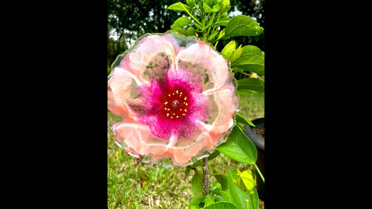 (20) 🌺 WOW! AMAZING Pink Hibiscus Flower Resin Art | So Deliciously ...
