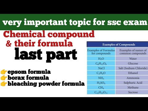 chemical compound & formulas chemistry lecture for ssc cgl,mts,chsl,cpo ...