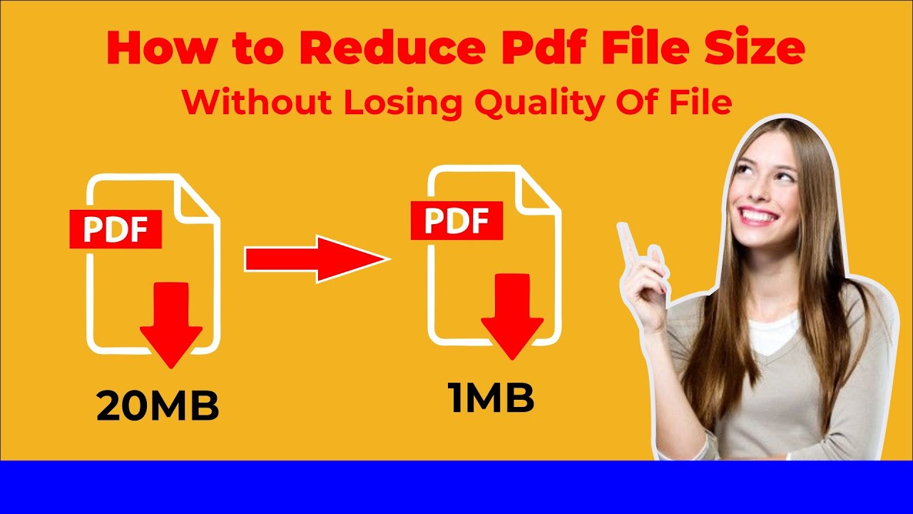 Reduce PDF file size without Losing quality of File - YouTube