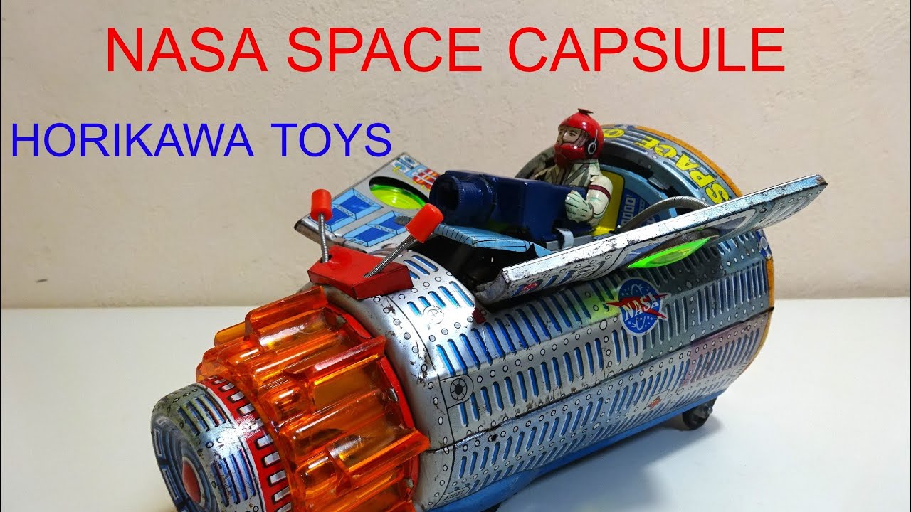 堀川玩具(HORIKAWA TOYS)NASAスペースカプセル TIN TOY SPACE CAPSULE - YouTube