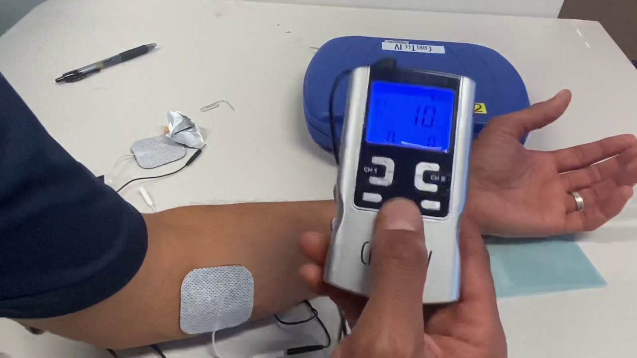 Instructional video in application of NMES unit - YouTube
