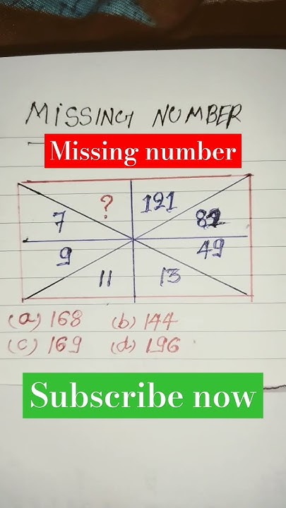 missing number - YouTube