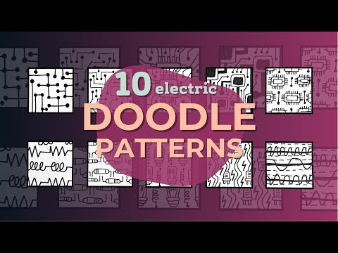 10 Electricity, Electronic and Circuit Board Inspired Zen Doodle Patterns