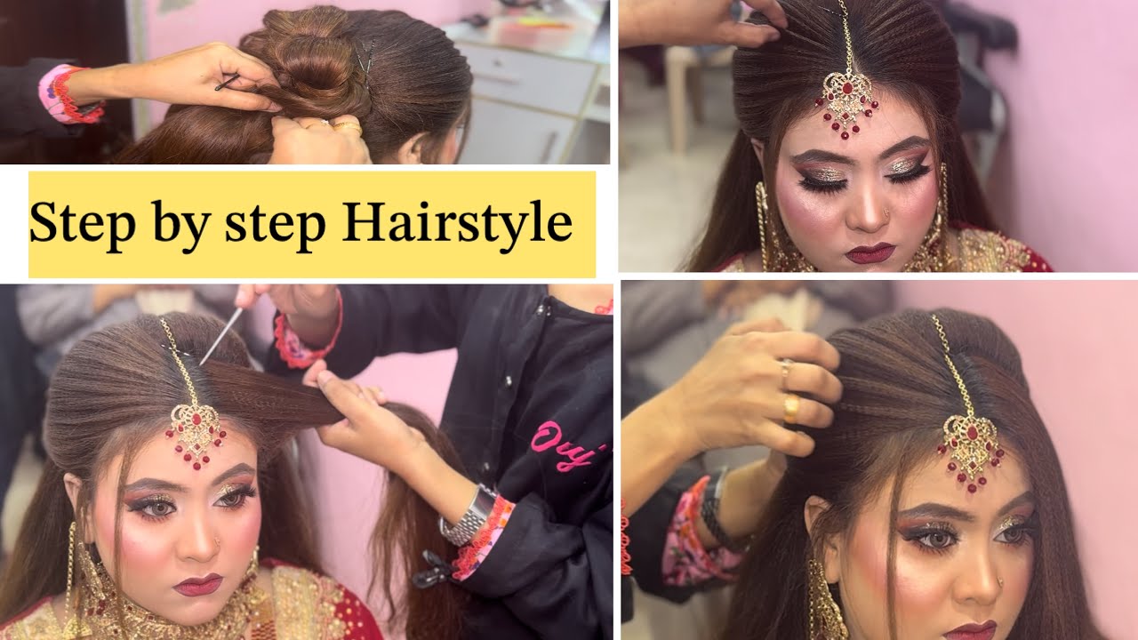 Step by Step bridal hairstyle - YouTube