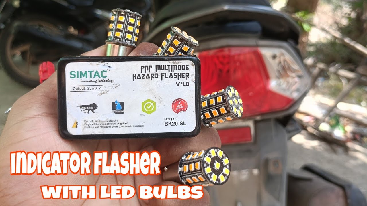 How to install indicator flasher with LED bulbs | For all bike and ...