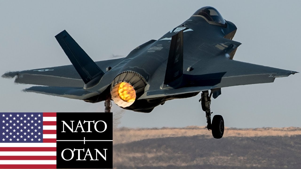 NATO. US Air Force F-35 Lightning II stealth fighters arrived in ...