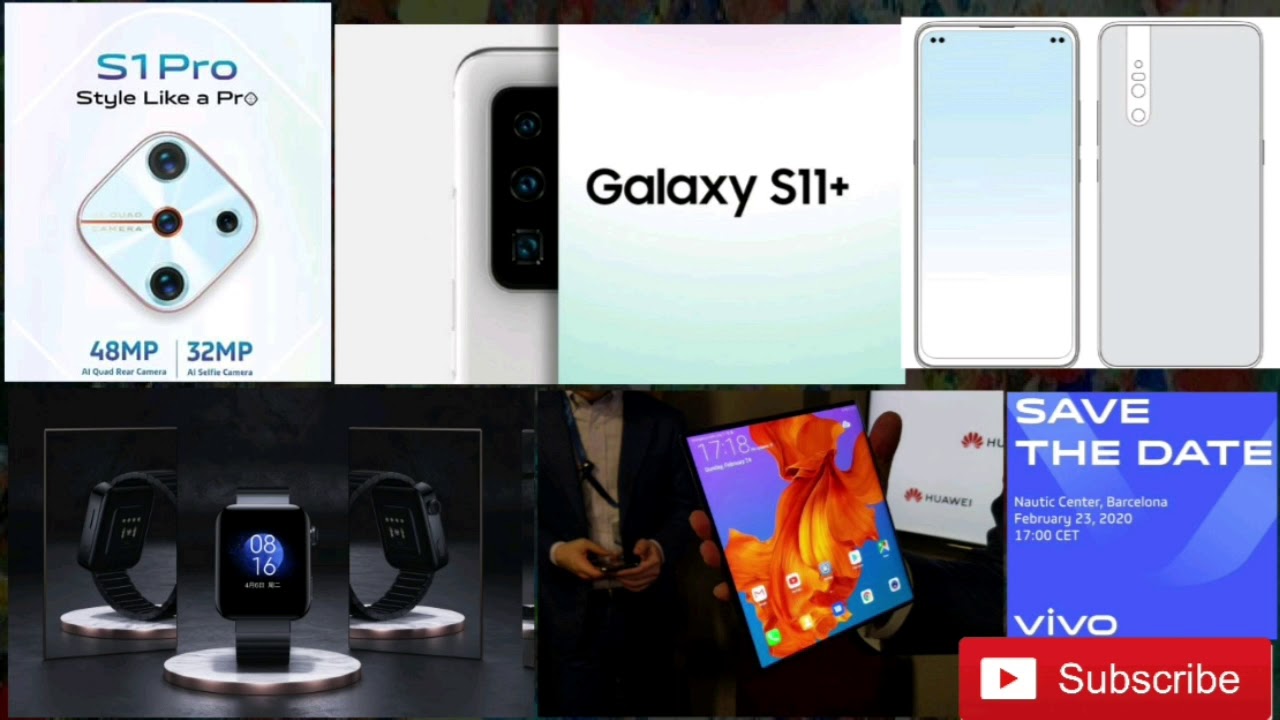 Samsung Galaxy S11+ camera modes, Vivo S1 Pro, Huawei mate Xs, Vivo new ...